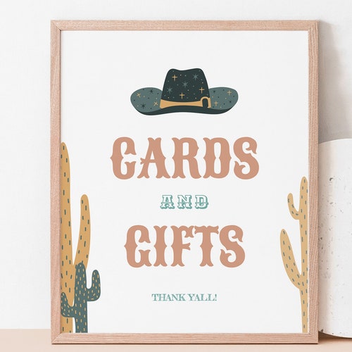 Wild West Cards & Gifts Sign Printable Western Cards and - Etsy