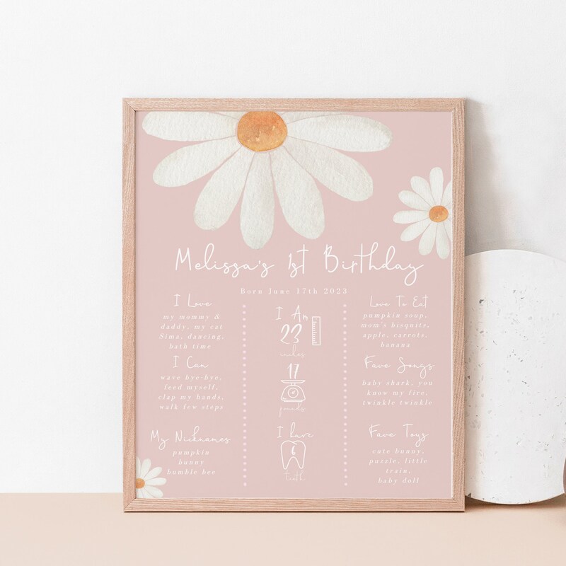 Daisy First Birthday - Etsy