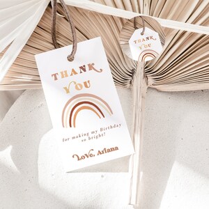 Boho Rainbow Birthday Favor Tags Simple Rainbow Gift Labels - Etsy