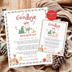 Editable Elf Goodbye Letter From North Pole Instant Download - Etsy