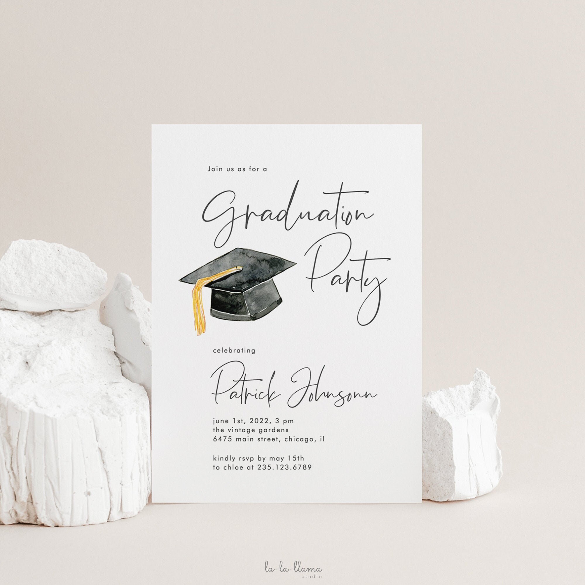 Graduation Party Invite Template Modern Graduation | Etsy