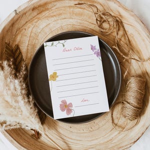 Whimsy Wildflower Time Capsule Template, Spring Floral 1st Birthday ...