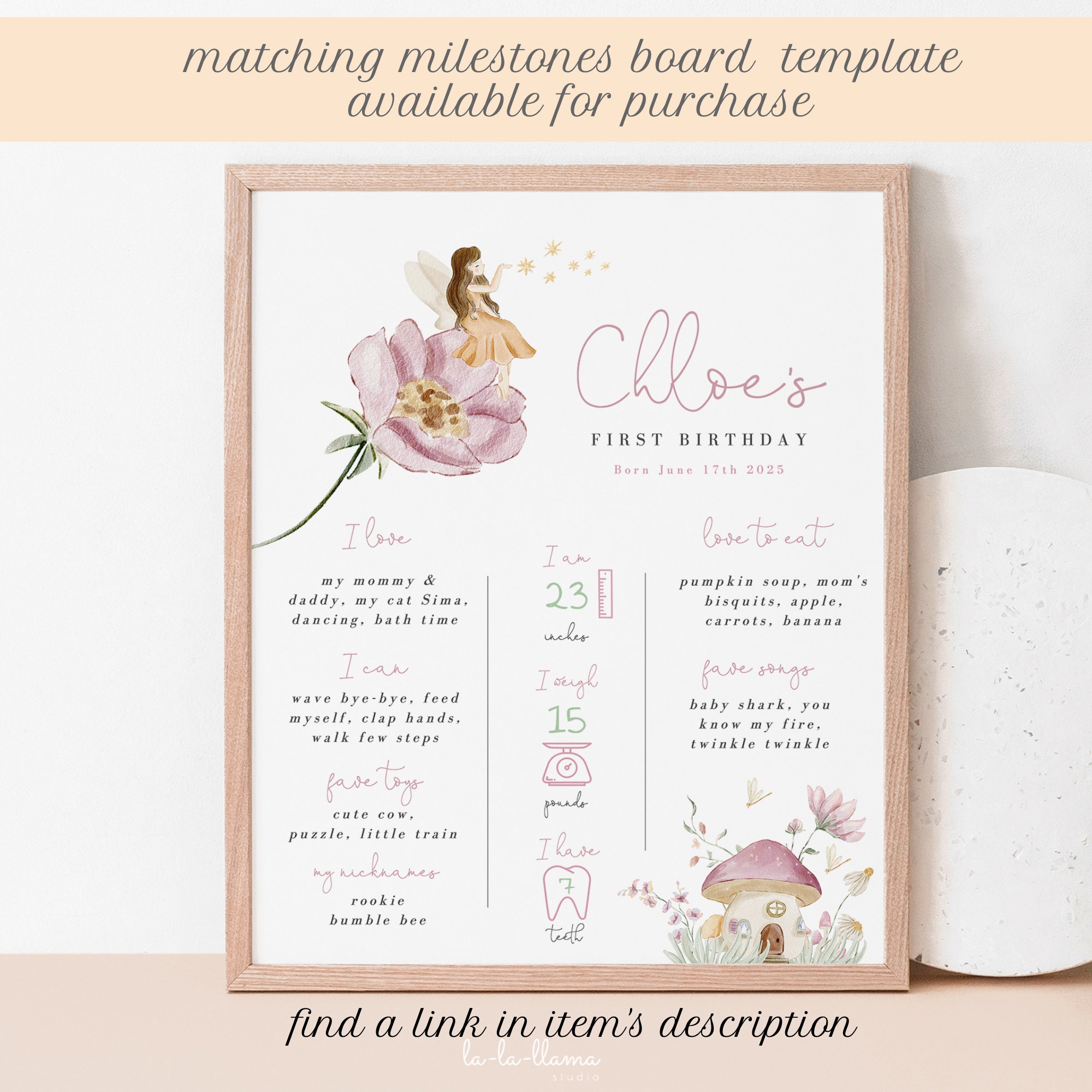 Fairy Time Capsule Template Fairy Forest First Birthday Party - Etsy
