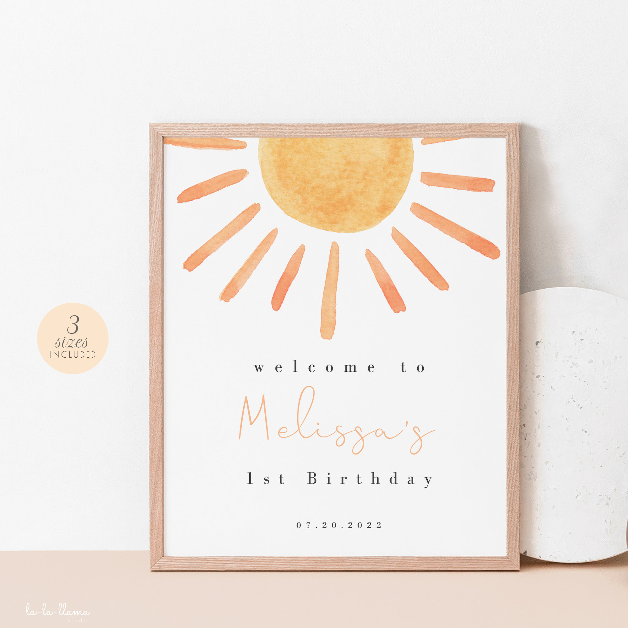 Boho Sun Birthday Welcome Sign Sunshine Party Poster 1t Trip - Etsy