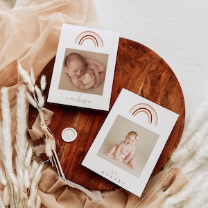 EDITABLE Boho Rainbow Monthly Photo Banner, Rainbow Monthly Photos Tags ...