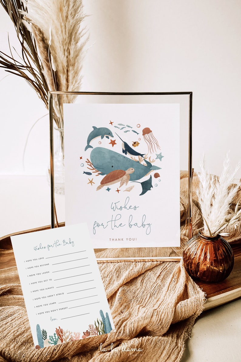Editable Under the Sea Baby Shower Games Bundle: Ocean Animals (digital ...