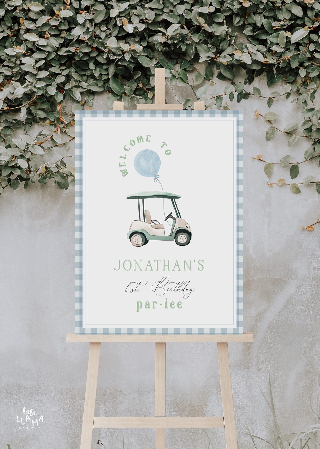 Editable Golf Birthday Welcome Sign, Hole-in-one Par-tee Reception ...