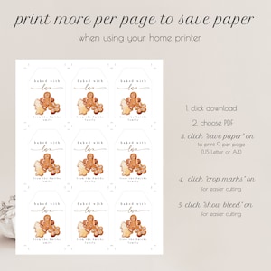 EDITABLE Christmas Cookies Tags, Baked With Love Labels, Holiday Tags ...