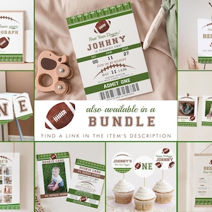 Football Player Card Editable, First Year Down Stats Card, Touchdown My ...