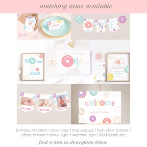 Editable Donut Favor Tags, Printable Donut Thank You, Pastel Donut ...