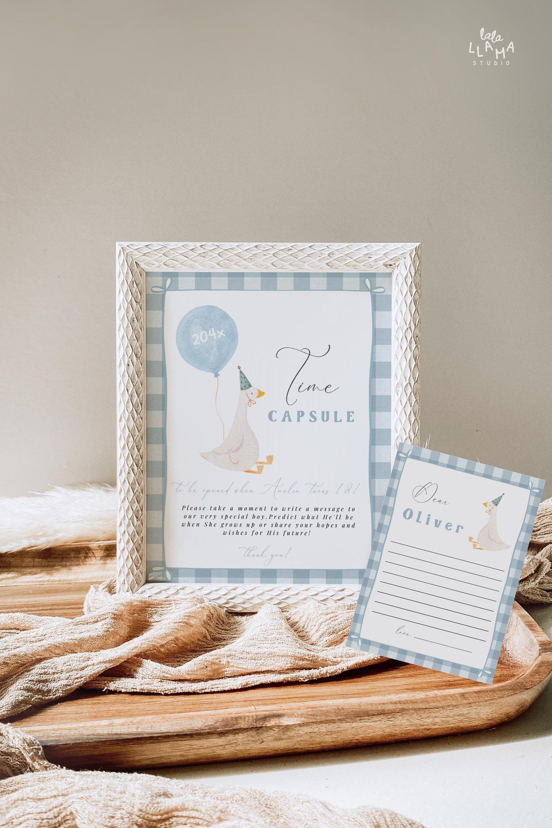 Boy One Silly Goose Time Capsule Template, Goose First Birthday Party ...