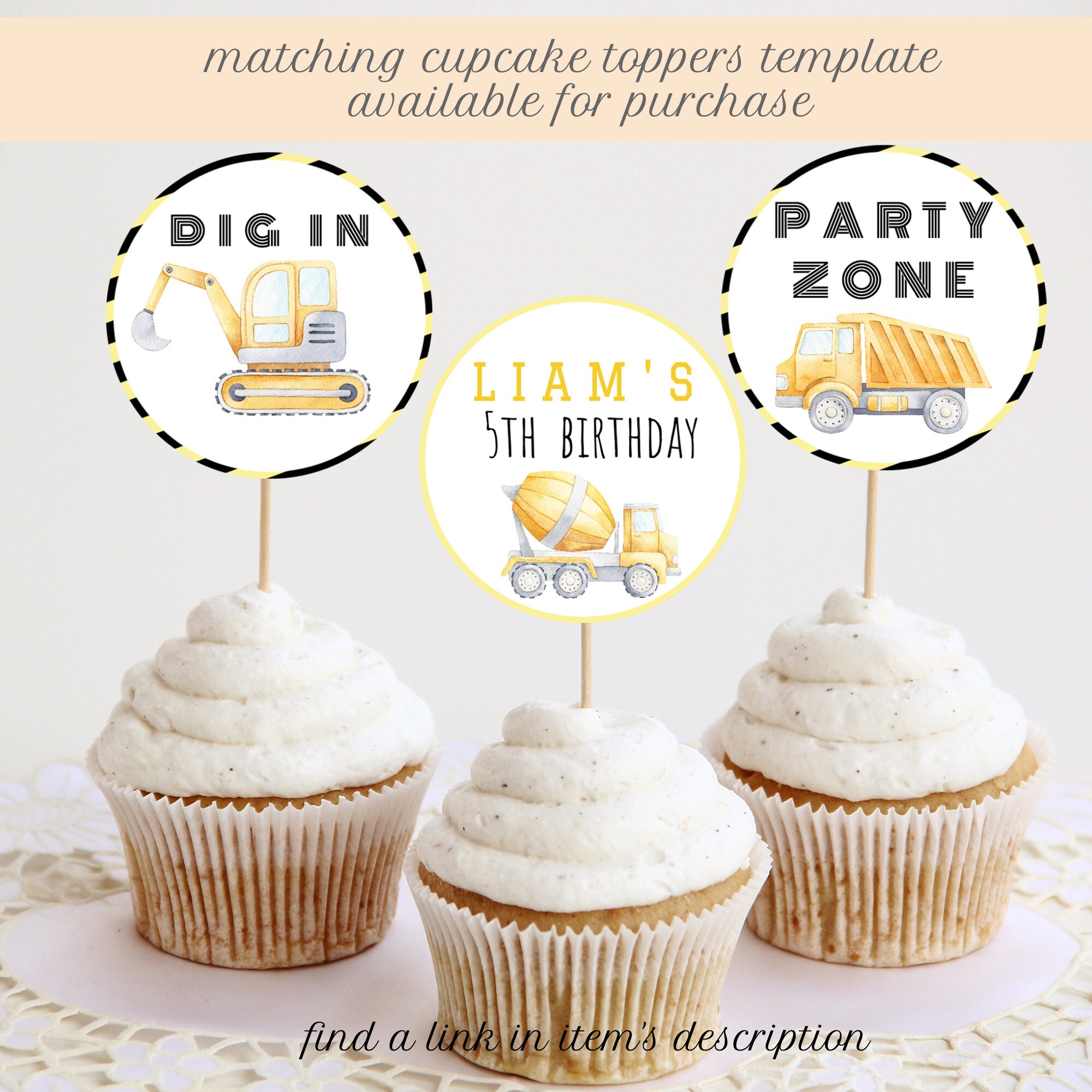 Construction First Birthday Milestones Sign Printable Dump | Etsy