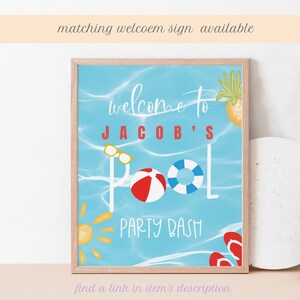 Sun Protection Station Sign Printable, Pool Party Table Sign, Pool ...