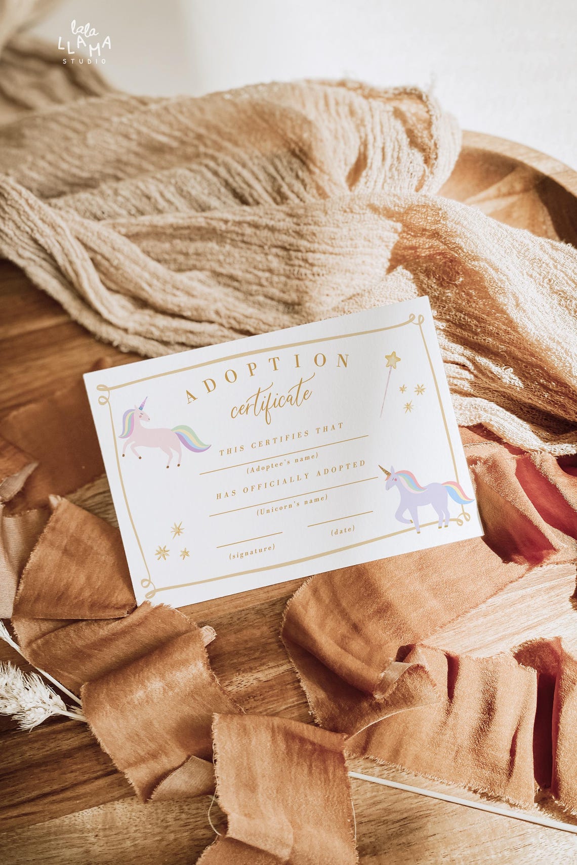 Adopt A Unicorn Set Template: Magical Rainbow Certificate and Sign ...