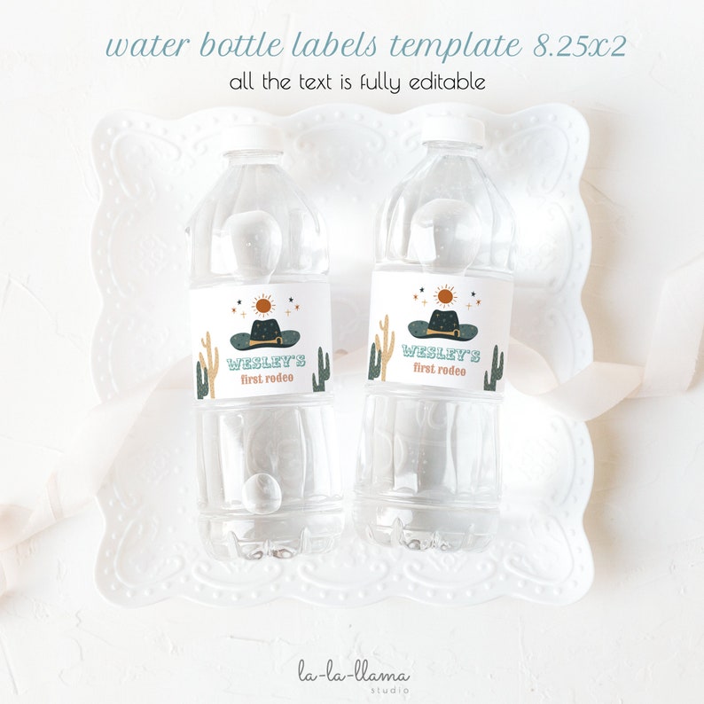 EDITABLE Wild West Water Bottle Labels Western Party Decor - Etsy UK