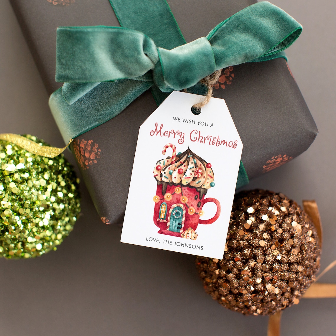 EDITABLE Christmas Tags Set Printable Personalised Holiday - Etsy