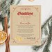 Editable Vintage Elf Goodbye Letter From North Pole Instant Download ...