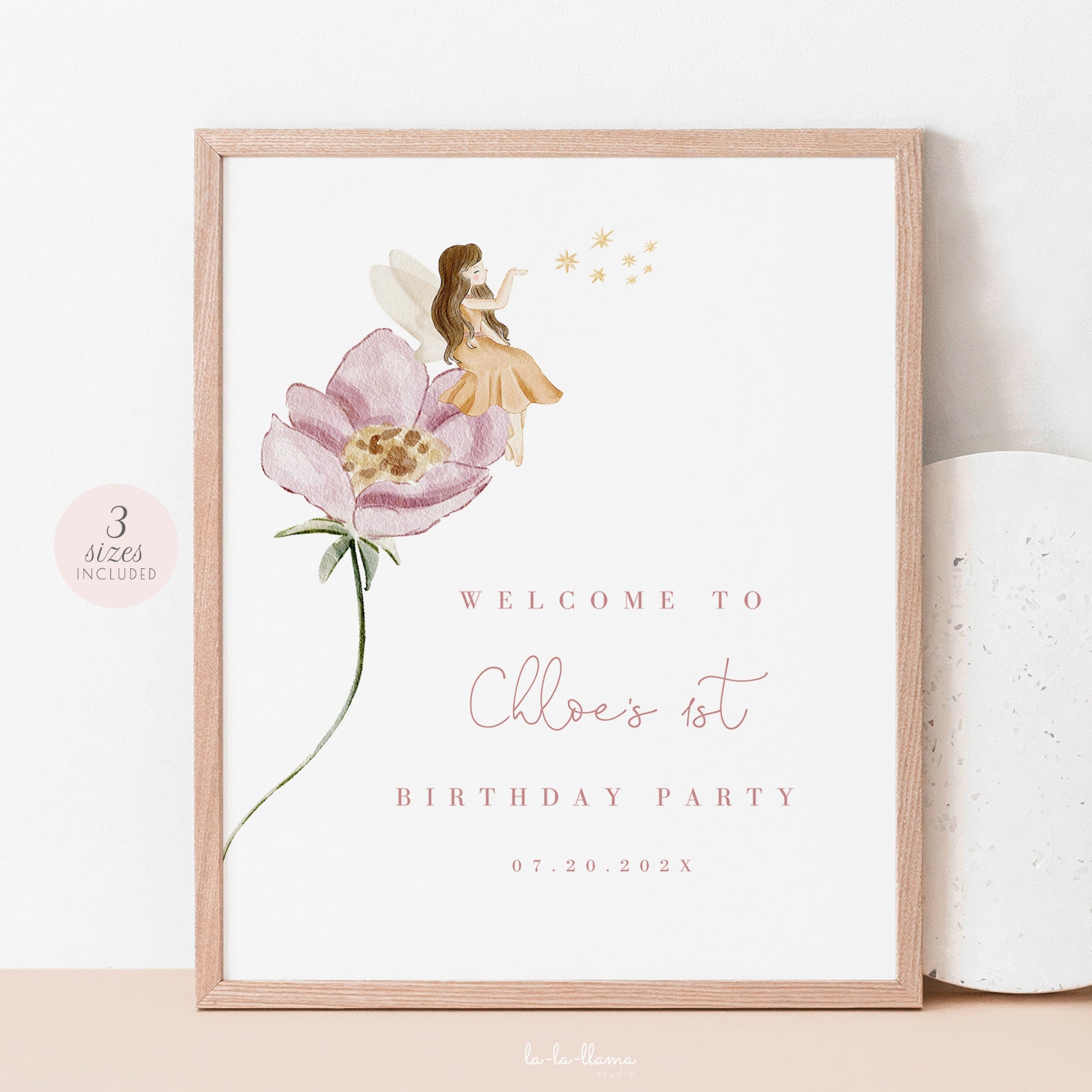 Editable Fairy Birthday Welcome Sign Magic Forest Party - Etsy