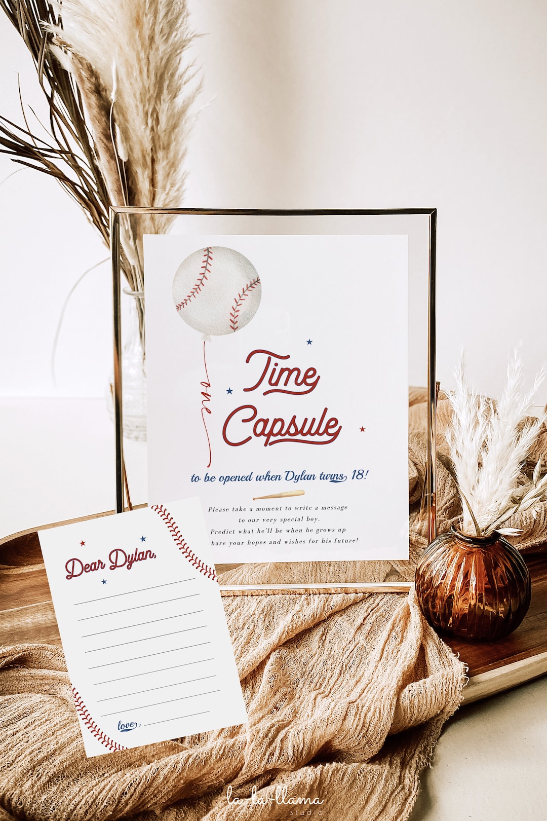 Baseball Time Capsule Template, Rookie of the Year First Birthday ...