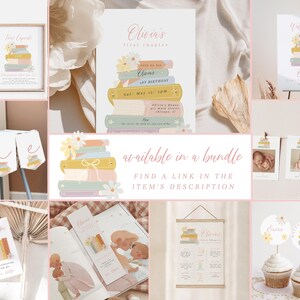 EDITABLE Storybook High Chair Banner, Chapter One Birthday Banner, Book ...