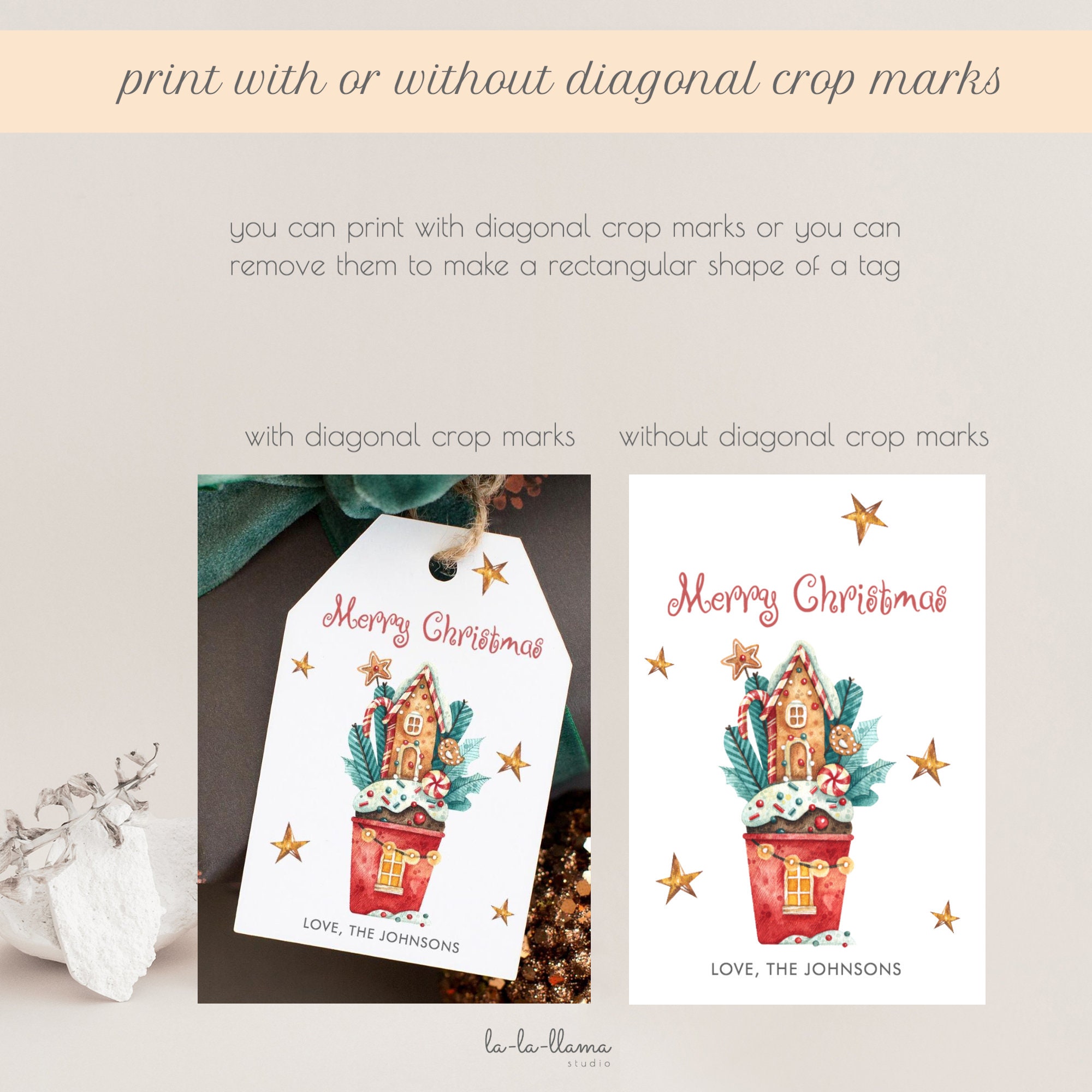 EDITABLE Christmas Tags Set Printable Personalised Holiday - Etsy
