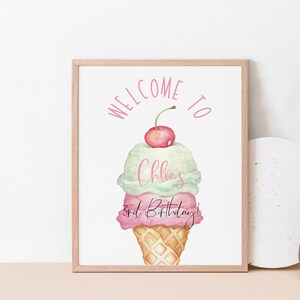 Here's the Scoop Birthday Welcome Sign Ice Cream Welcome | Etsy
