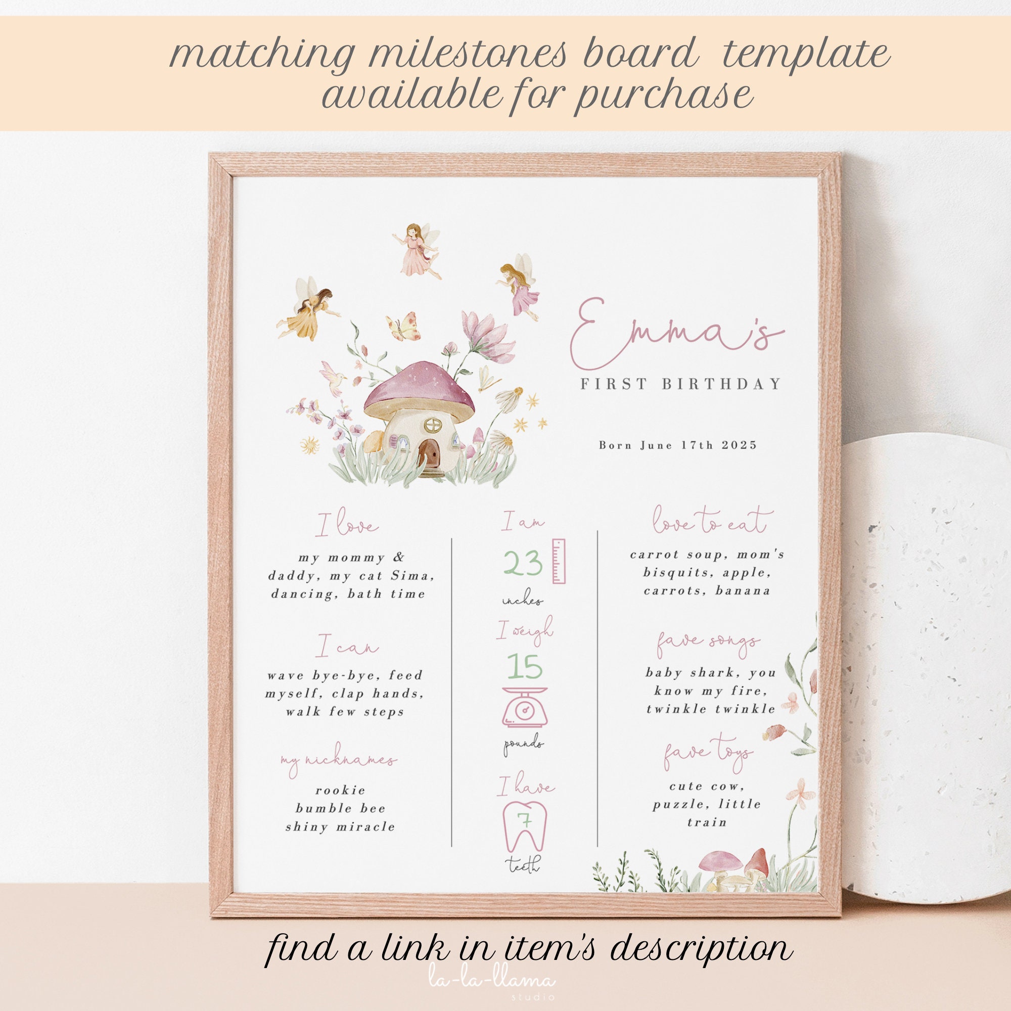 Fairy Time Capsule Template Fairy Forest First Birthday Party - Etsy