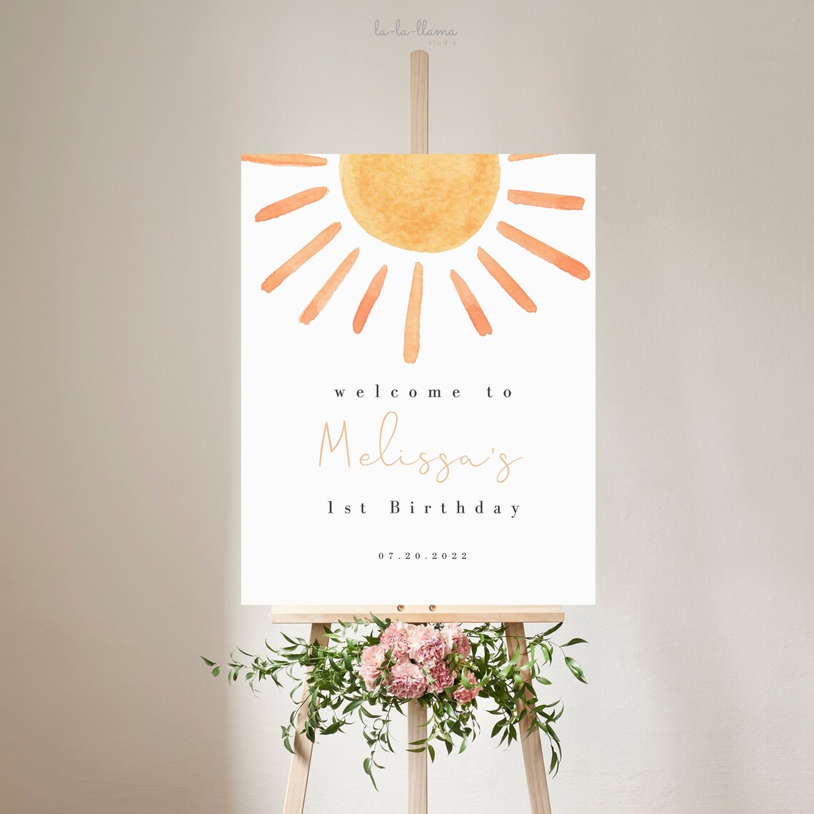 Boho Sun Birthday Welcome Sign Sunshine Party Poster 1t Trip - Etsy