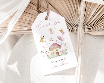 Editable Favor Tag Template Fairy Theme Girl Birthday or Baby - Etsy ...