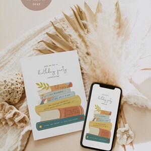 Storybook Birthday Invitation Editable, Gender Neutral Book Themed ...