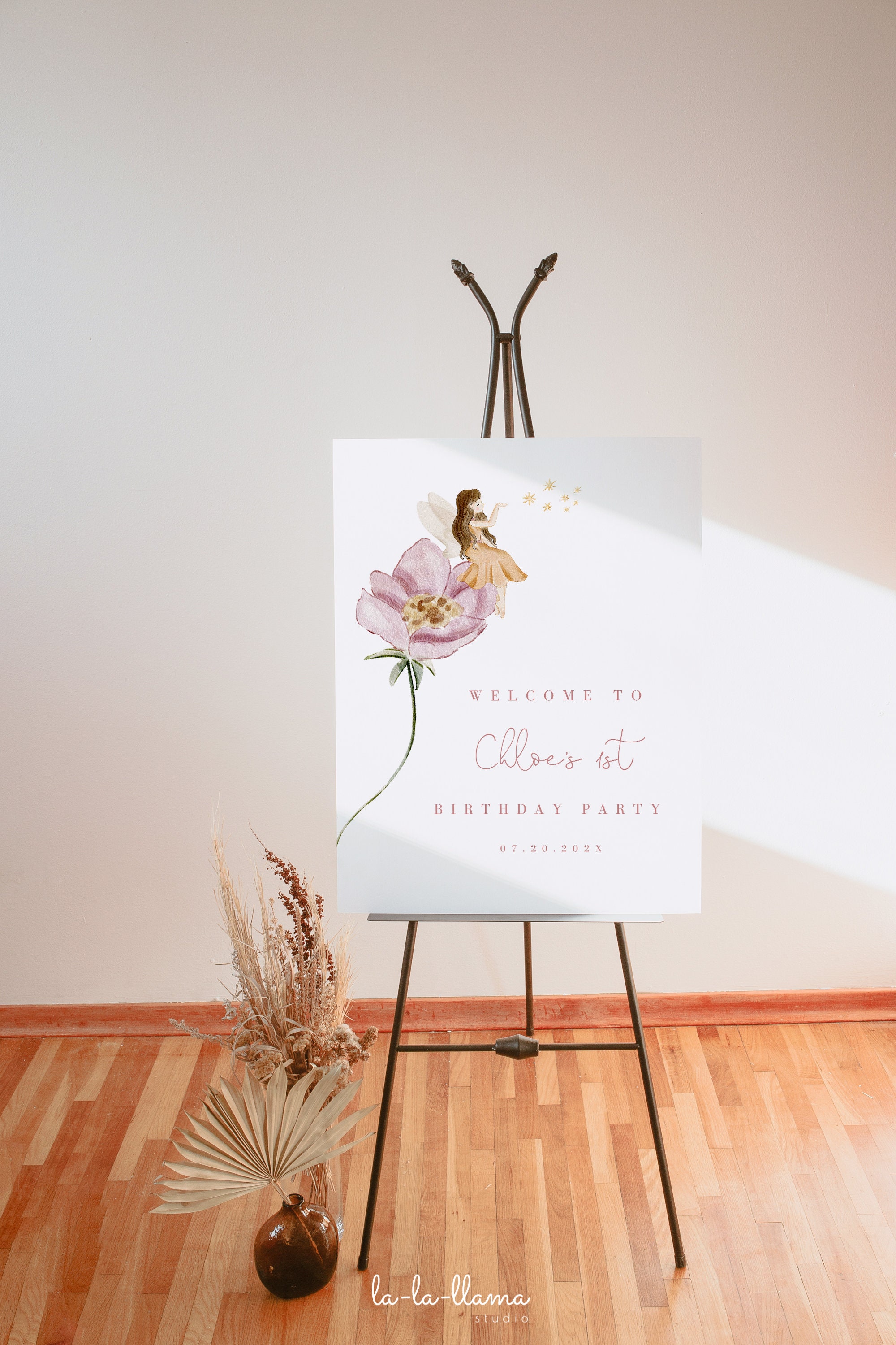 Editable Fairy Birthday Welcome Sign Magic Forest Party - Etsy