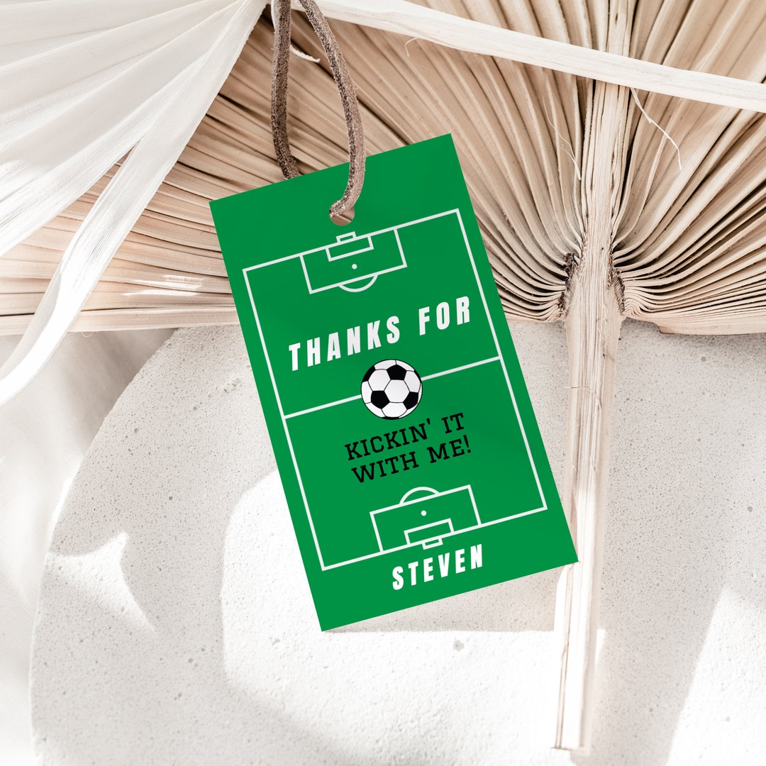 Soccer Birthday Favor Tags Template, Football Gift Labels, Sports Thank ...