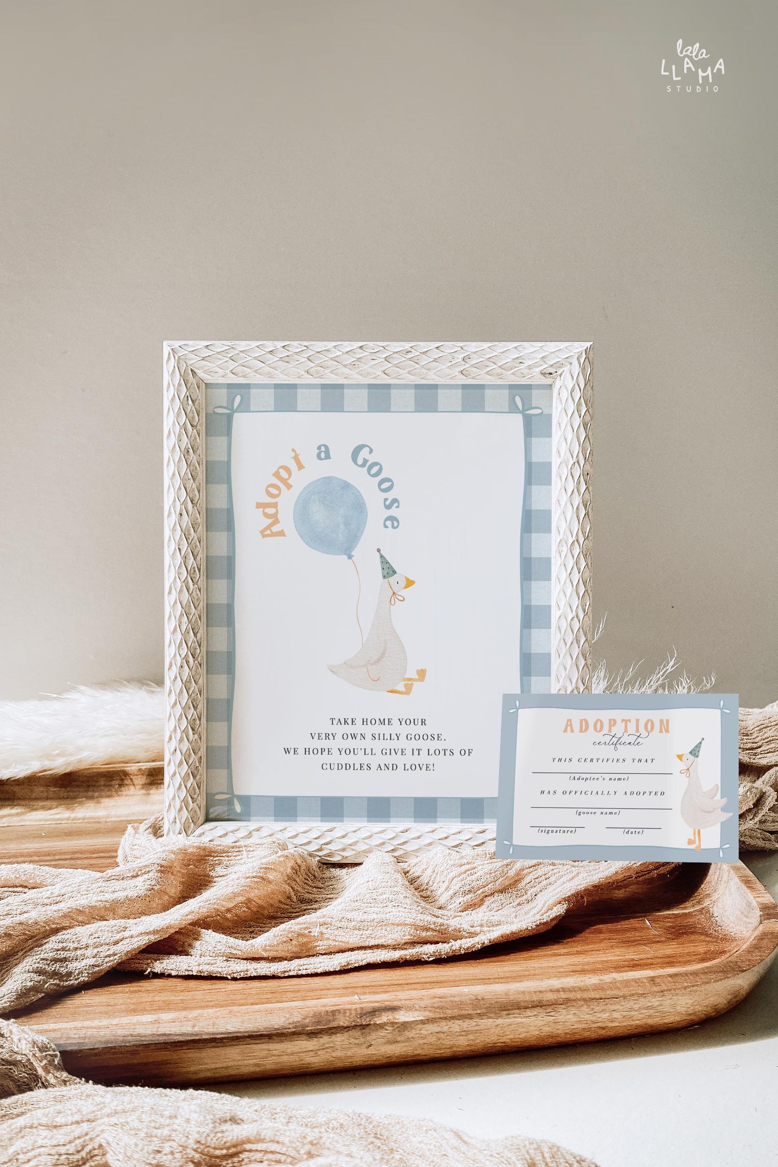 Adopt a Goose Party Game: Sign & Certificate Template (digital Download ...