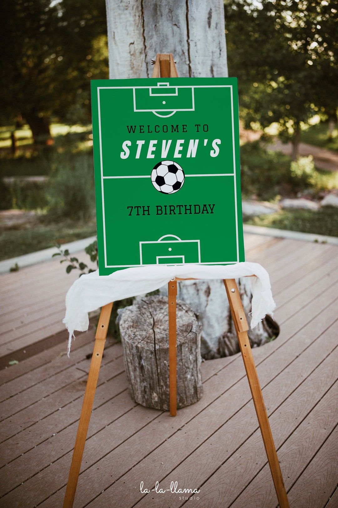 Soccer Birthday Welcome Sign Editable, Fotball Party Poster, Sports ...