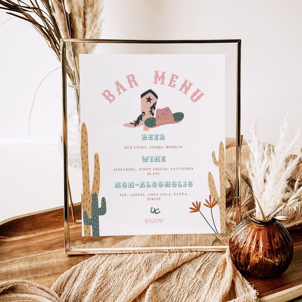 Western Menu Printable - Etsy