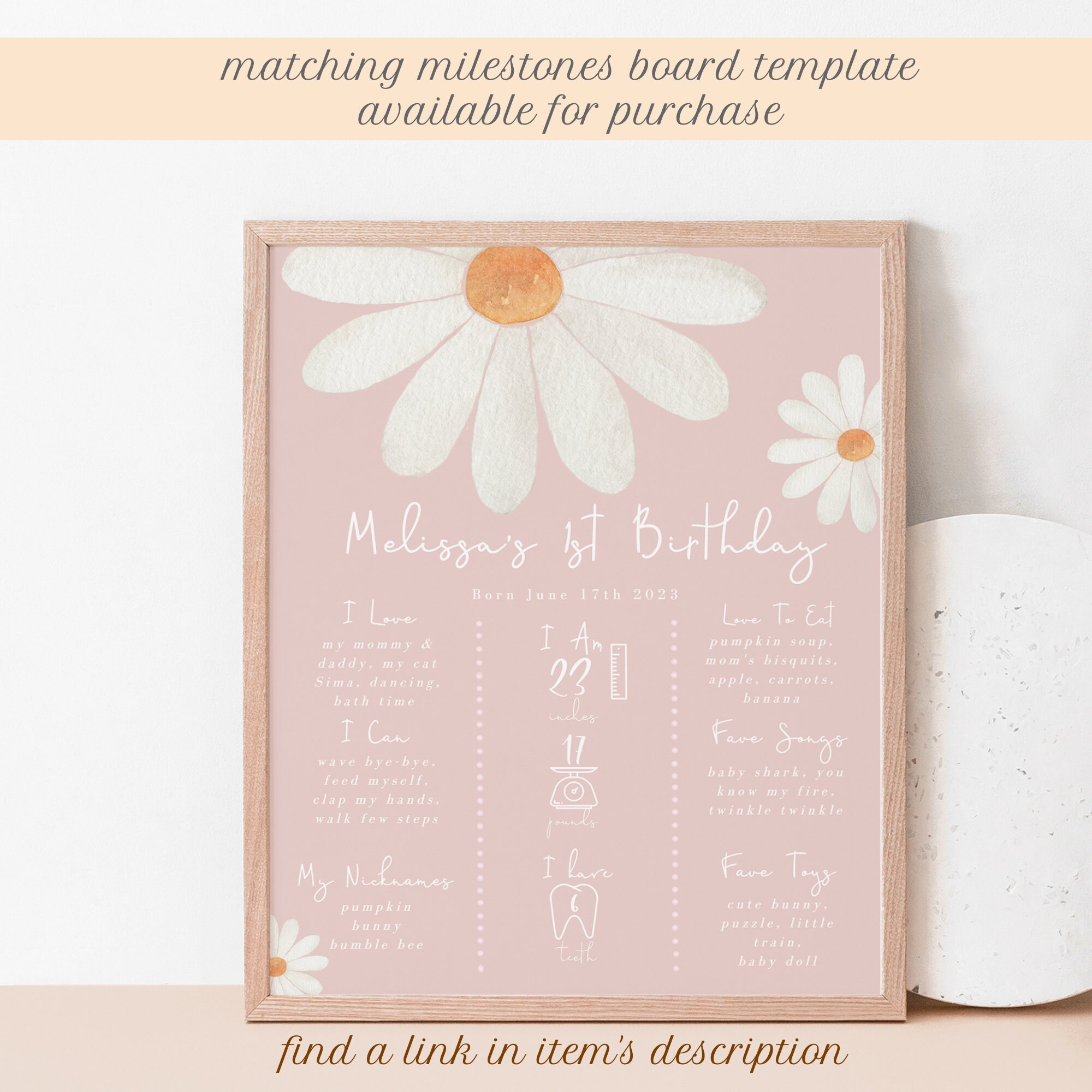 EDITABLE Daisy Monthly Photo Banner, Daisy Monthly Photos Tags ...