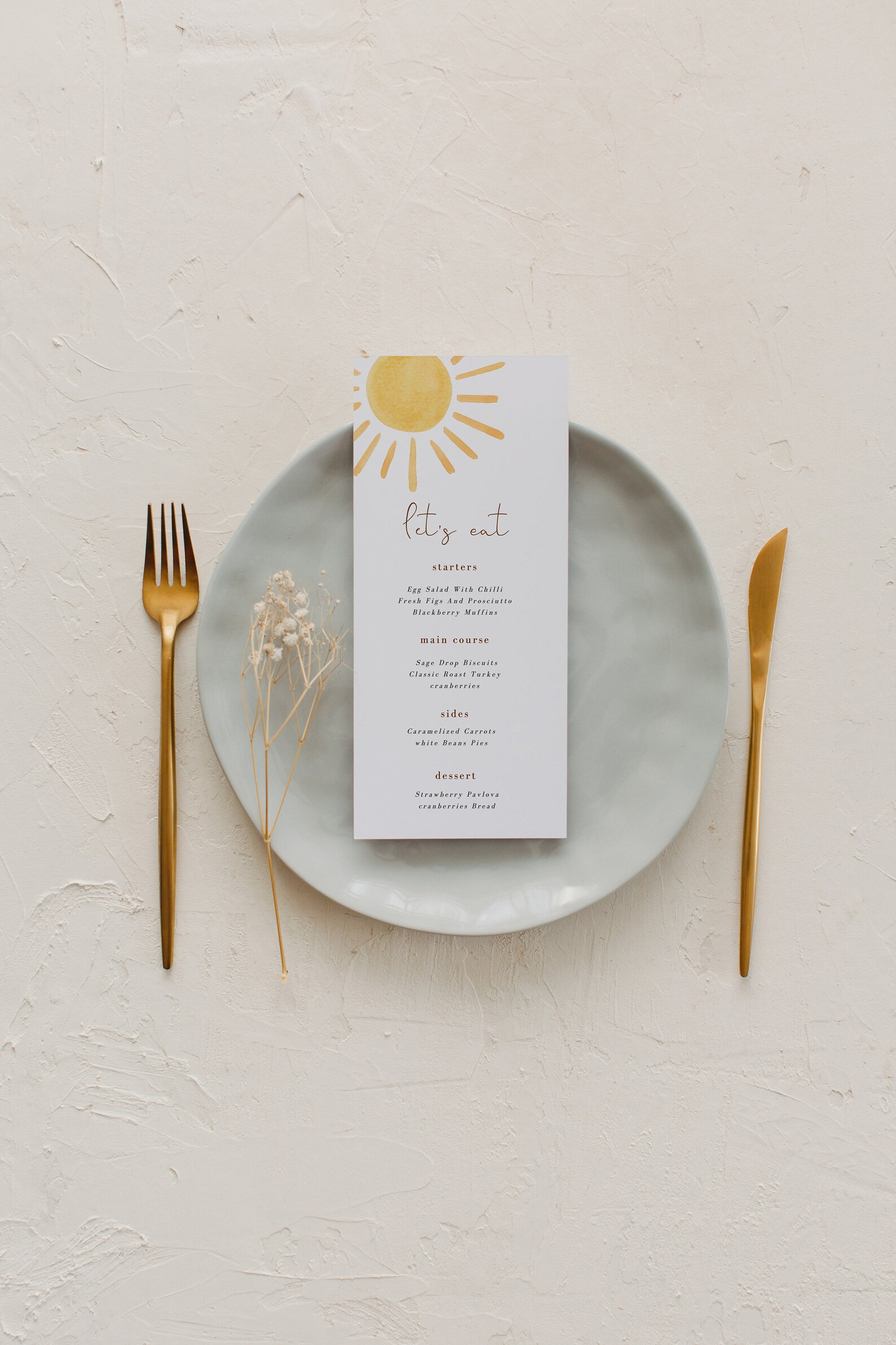 Editable Boho Sun Menu 1st Trip Around the Sun Menu Sunshine | Etsy