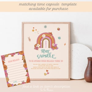 Groovy First Birthday Milestones Sign Printable, Groovy One Chalkboard ...