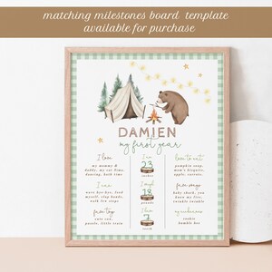 EDITABLE Happy Camper Monthly Photo Banner, One Happy Camper Monthly ...