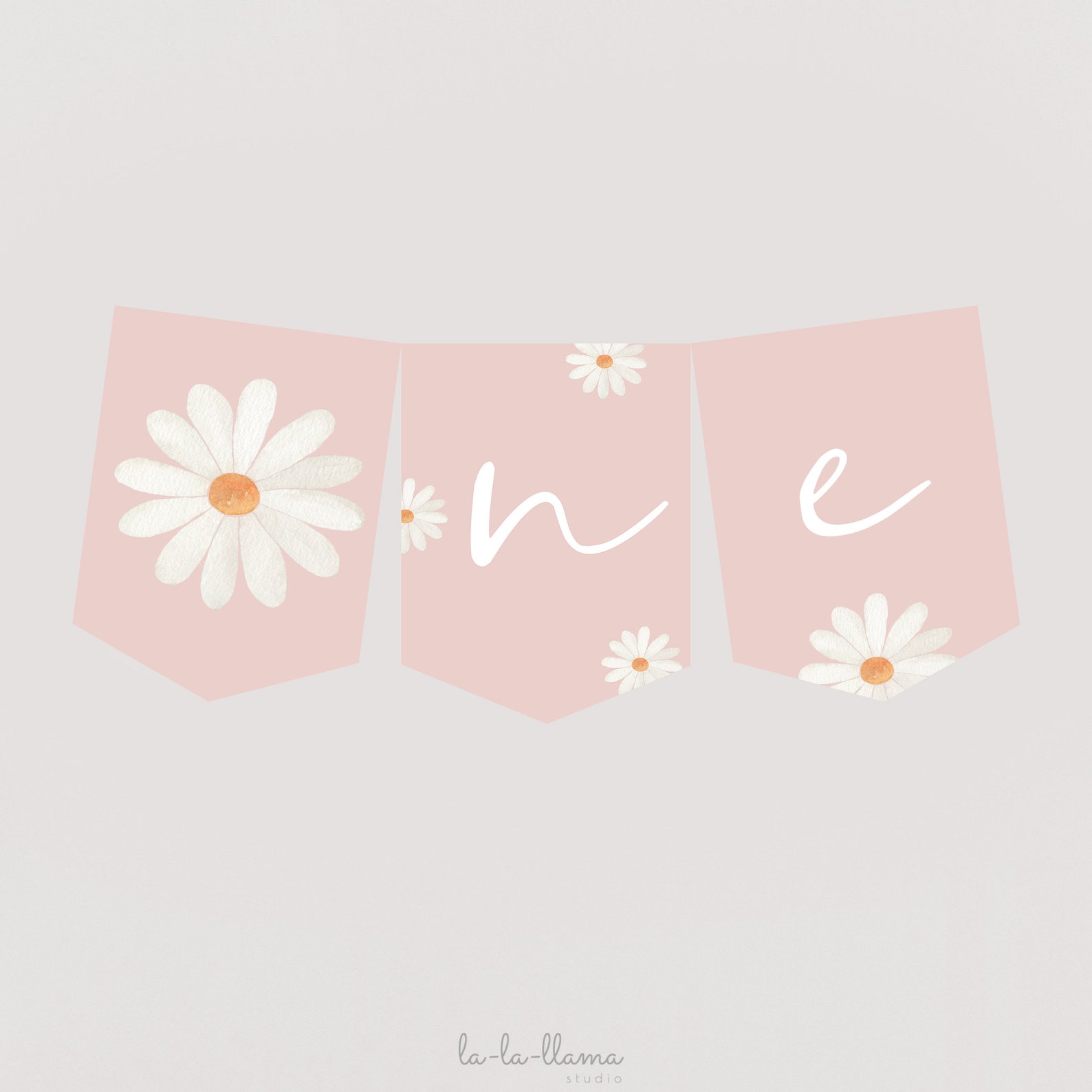 EDITABLE Daisy High Chair Banner, Boho Daisy Birthday Banner, Pink ...