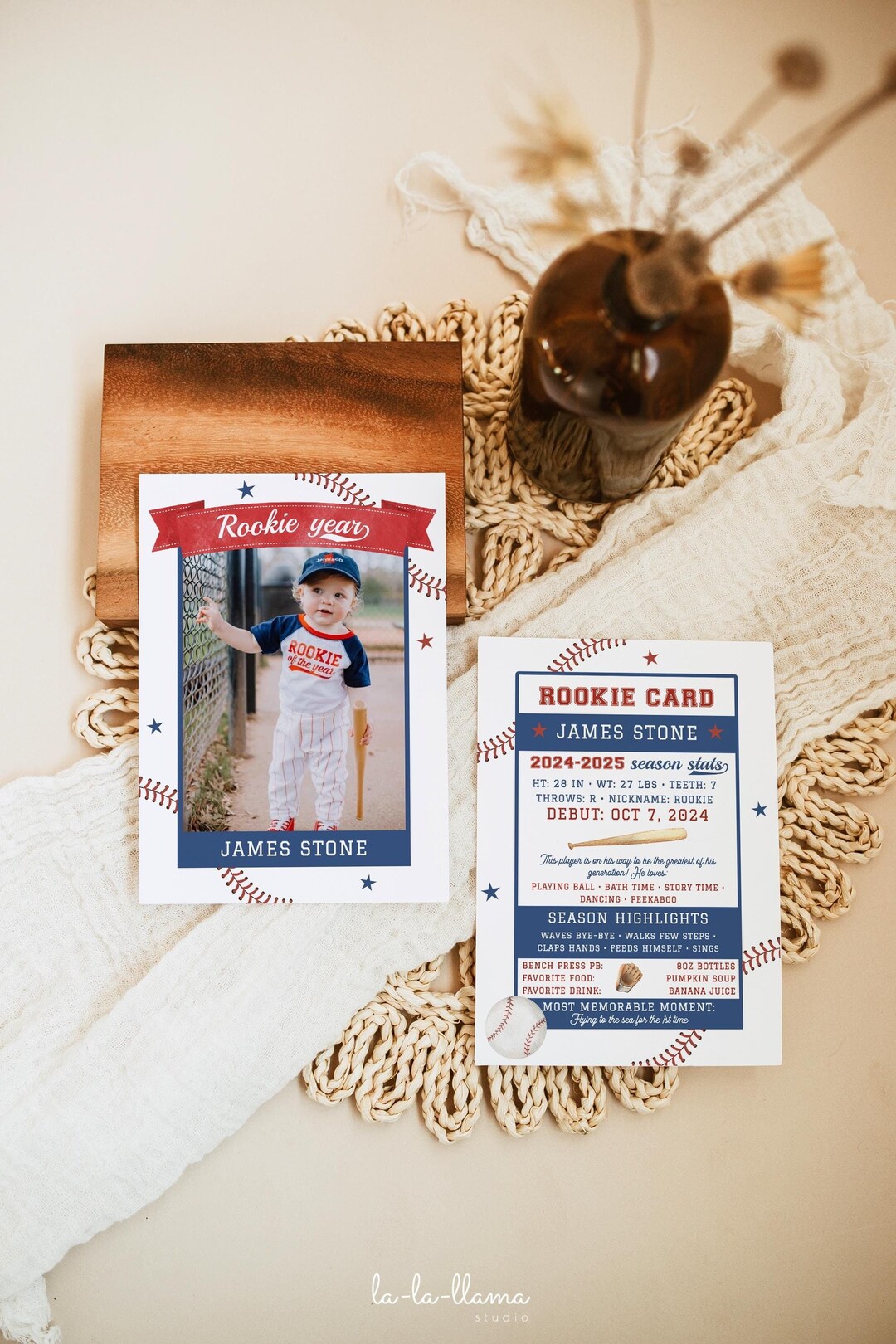 Baseball Player Card Editable, Rookie of the Year Trading Card, 1st ...