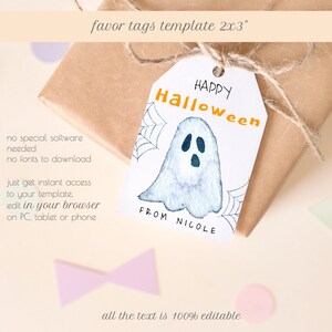 EDITABLE Halloween Tags Printable, Halloween Decorations, Thank You ...