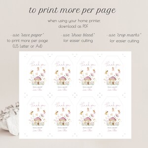 Fairy Birthday Favor Tags Template, Fairy Forest Gift Labels, Enchanted ...