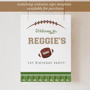 Football Player Card Editable, First Year Down Stats Card, Touchdown My ...