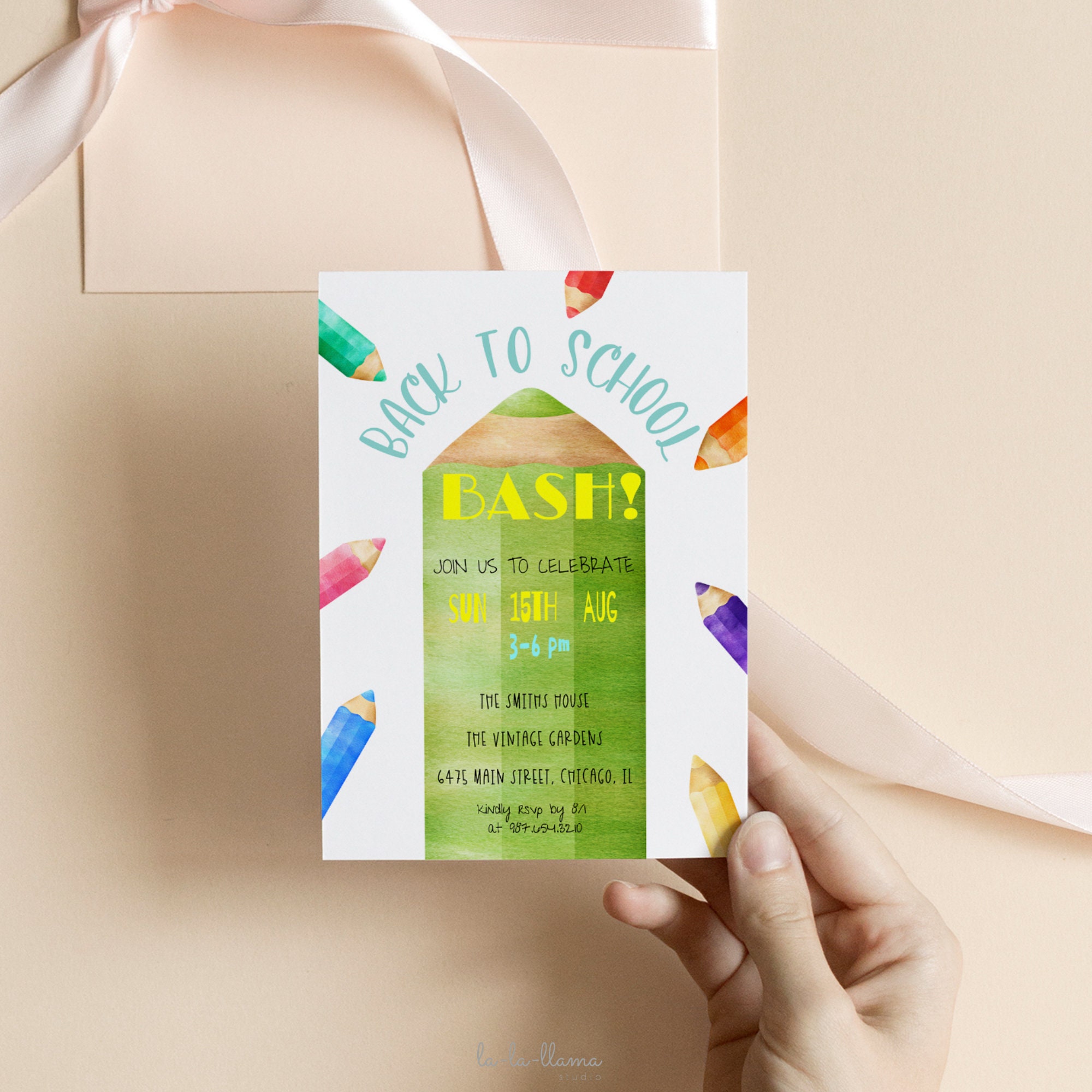 Back to School Party Invitation Back to School Bash Invite | Etsy