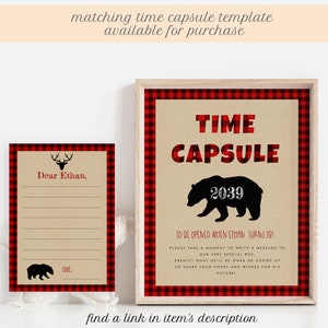 Editable Lumberjack Favor Tags Template Buffalo Plaid - Etsy