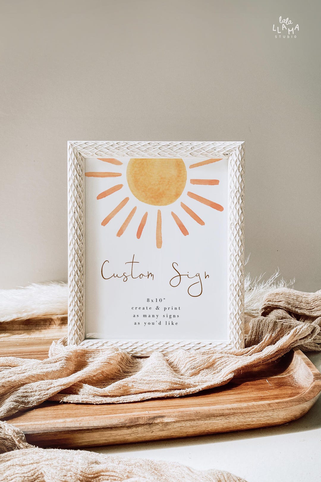 Editable Sun Custom Sign Template, 1st Trip Around the Sun 1st Birthday ...