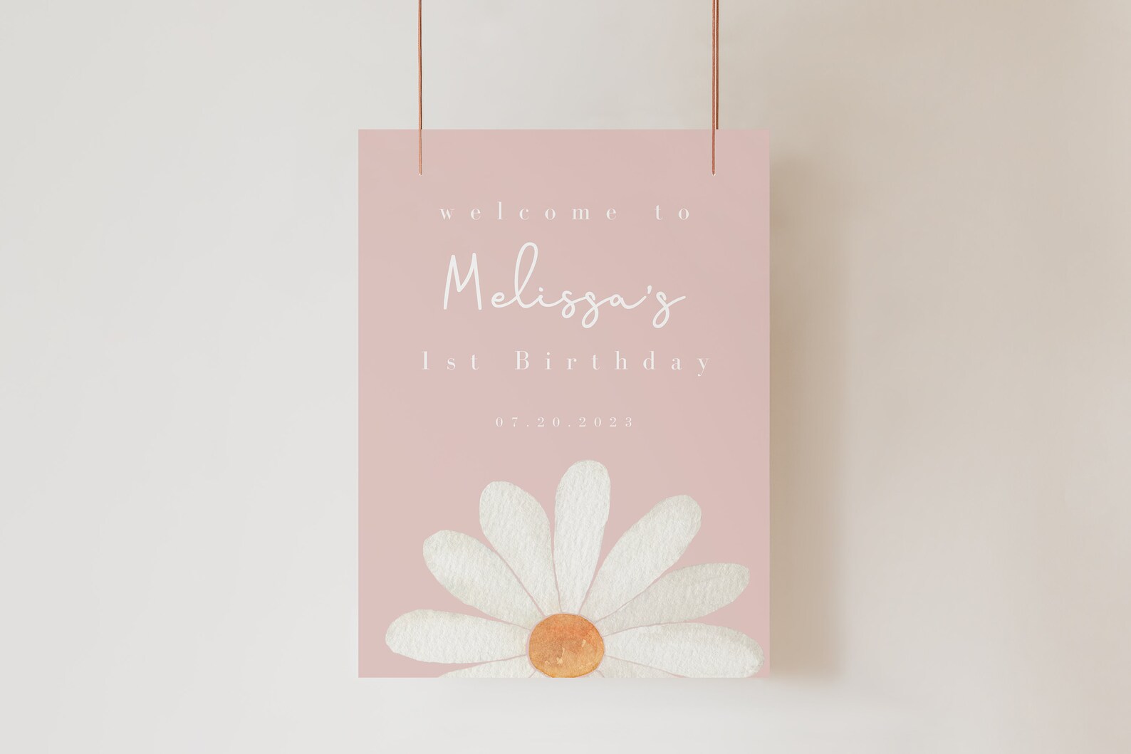 Editable Daisy Birthday Welcome Sign Daisy Party Reception - Etsy