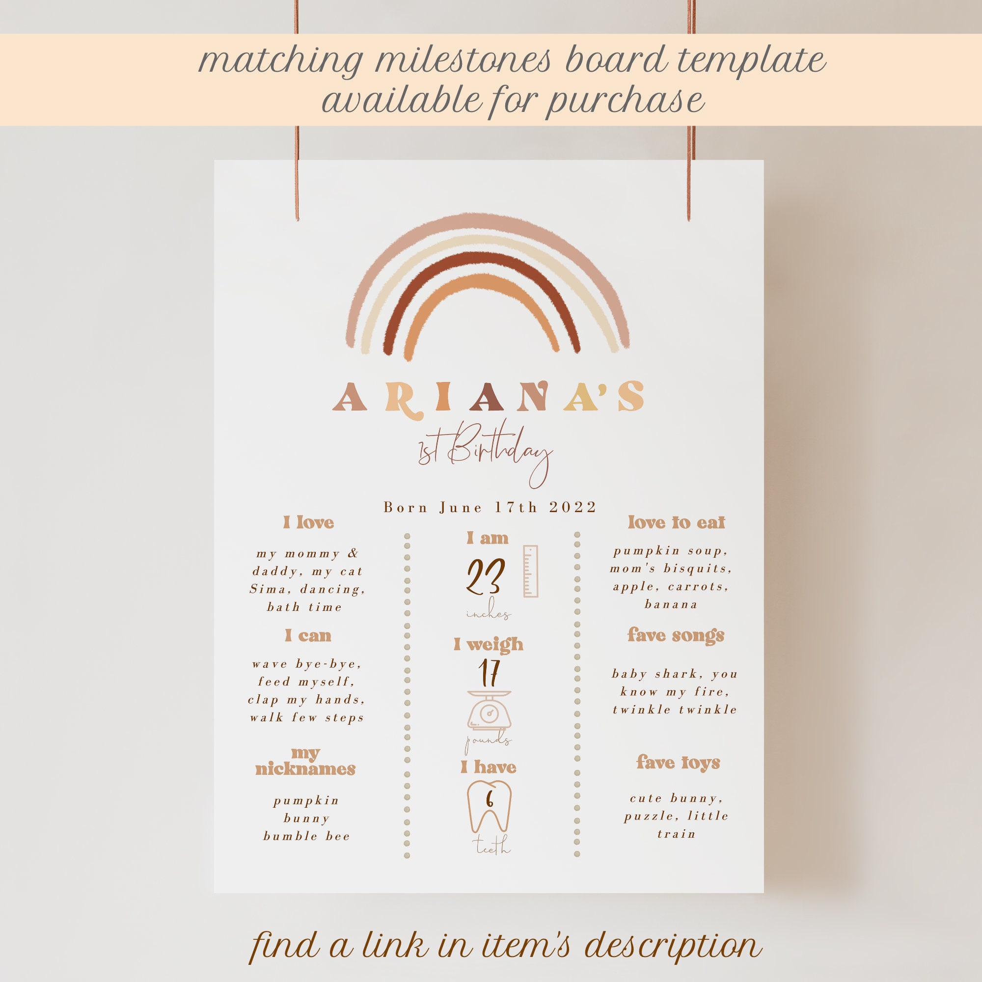 EDITABLE Boho Rainbow Birthday Cupcake Toppers Muted Rainbow - Etsy UK