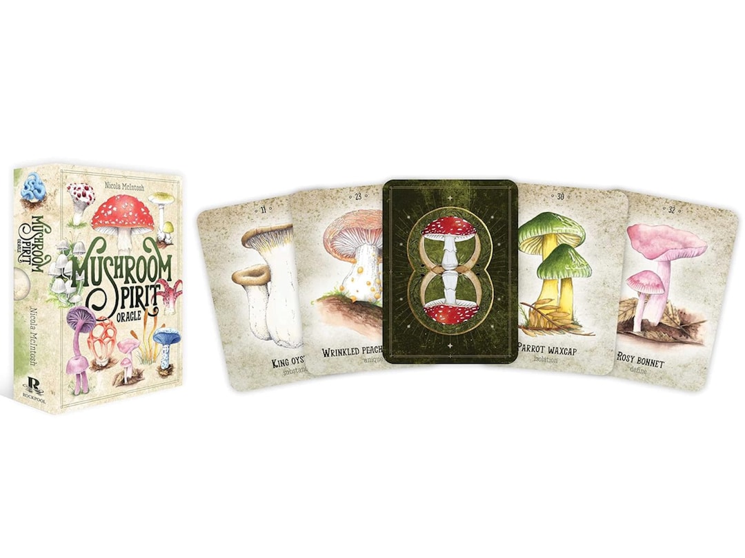 Mushroom Spirit Oracle Cards 36 Gilded Cards With a 112-page Full-color ...